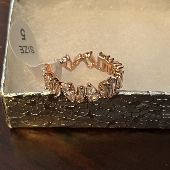 Jewelry | Bomb Party April Midnight Wishes Rose Gold Plated Size 5 Ring ...